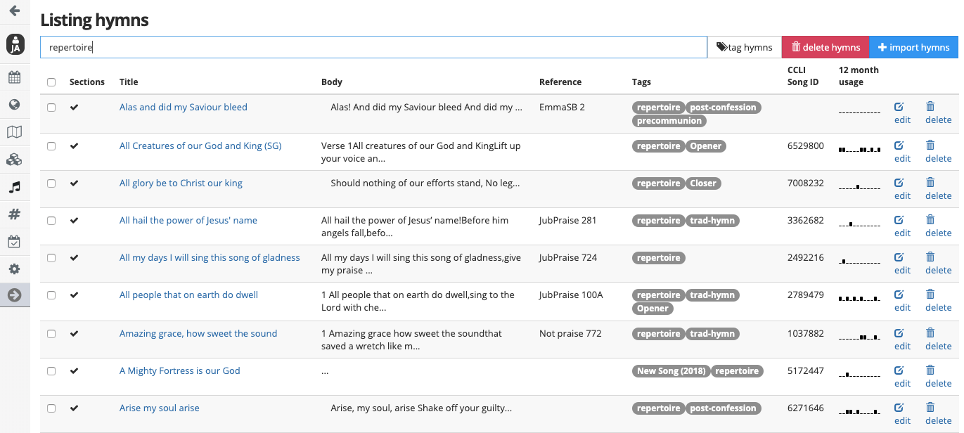 How to plan music for church using Klemi « Klemi Knowledgebase